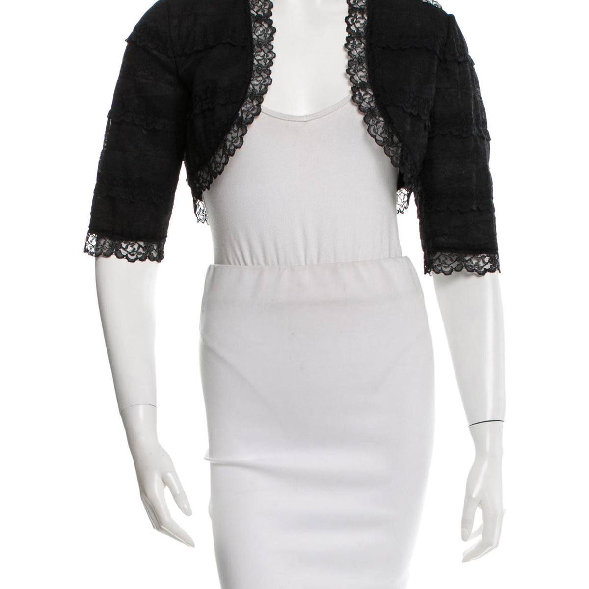 Rare Sample Trunk Show Carolina Herrera Lace Open Front Bolero - Size ...
