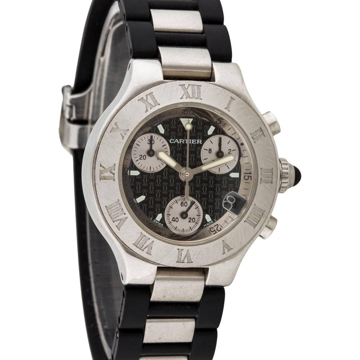 CARTIER 21 Chronoscaph Watch. Comes with Service Warranty from Cartier ...